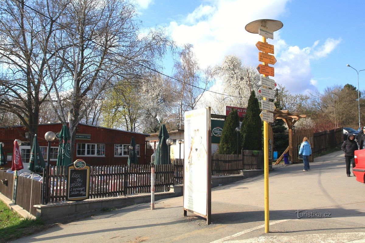 Turistické rozcestí Brněnská přehrada-přístaviště Bystrc